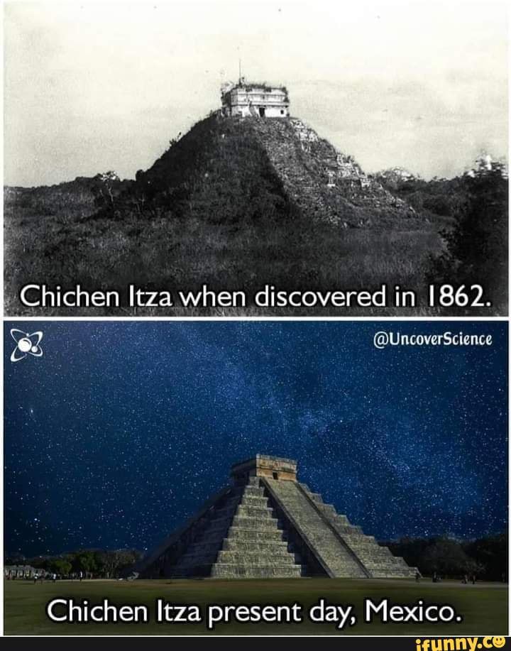 Chichen Itza when discovered in I862. @UncoverScience Chichen Itza ...