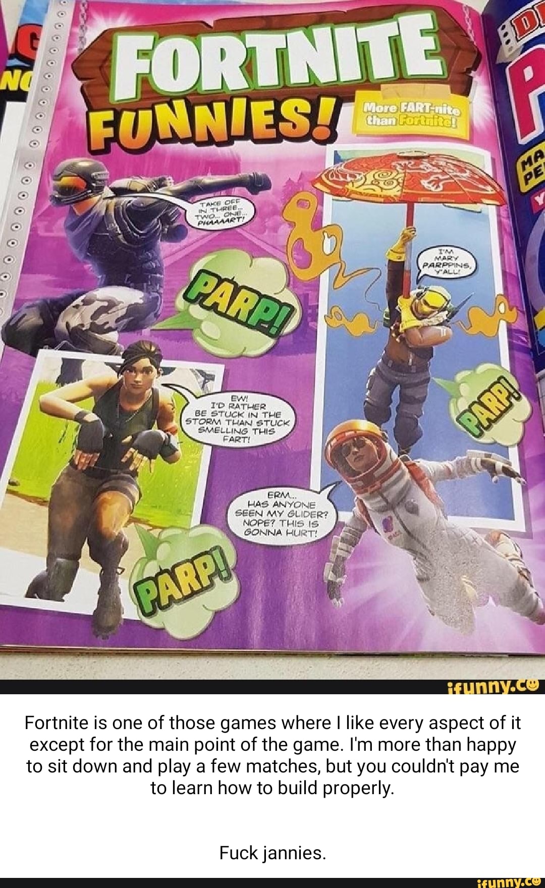 RATHER BE STUCK IN THE STORM THAN STUCK SMELLING THIS- FaRT! ERM... HAS ...