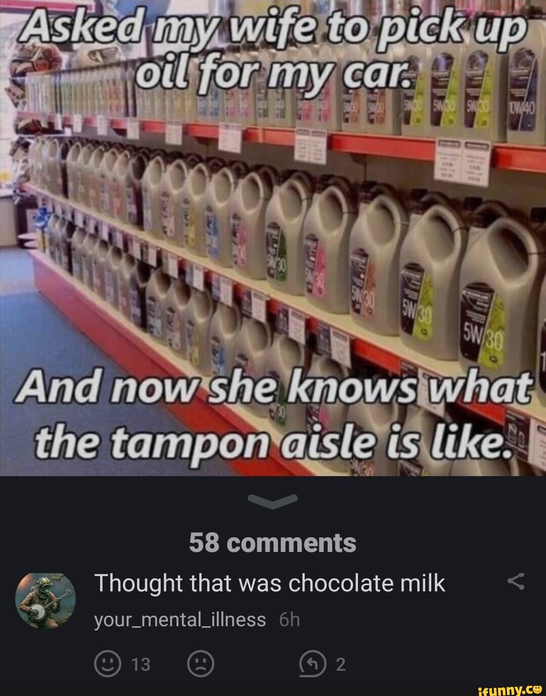 Asked my. pick, I And now she the tampon @isle likes: 58 comments ...