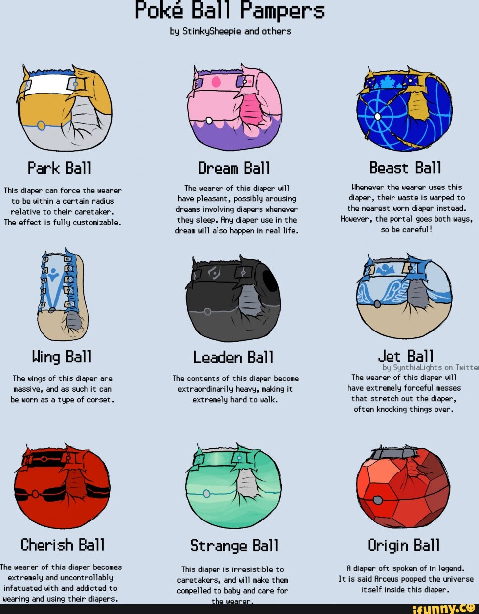 Poke Ball Pampers by StinkySheepie and others Oream Ball The wearer of ...