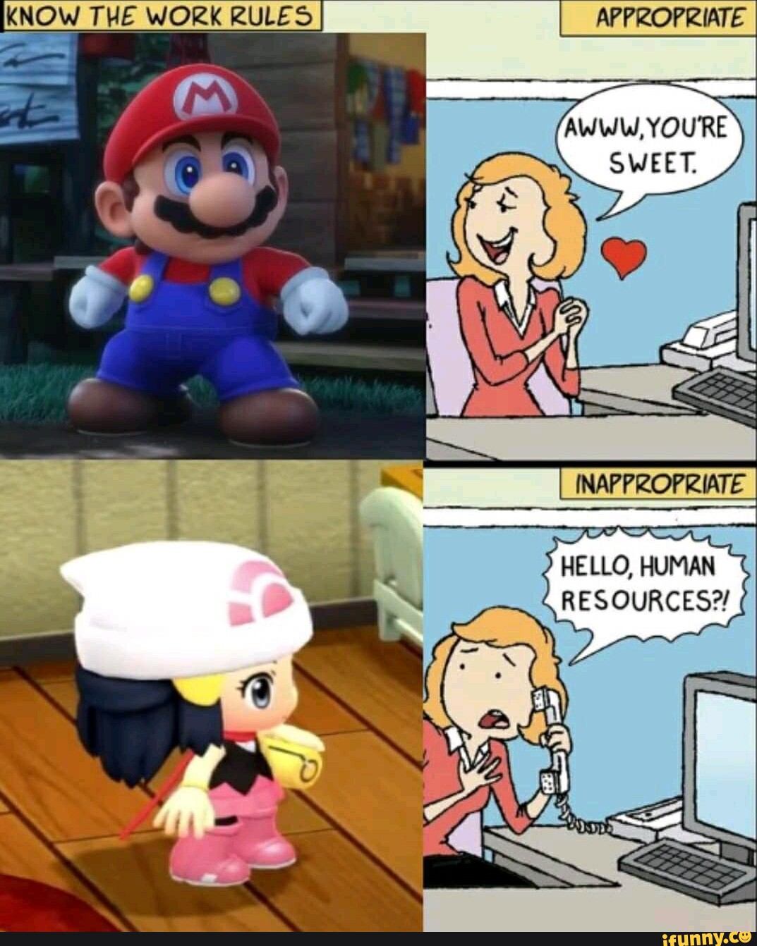 KNOW THE WORK RULES I APPROPRIATE HELLO, RESOURCES? - iFunny