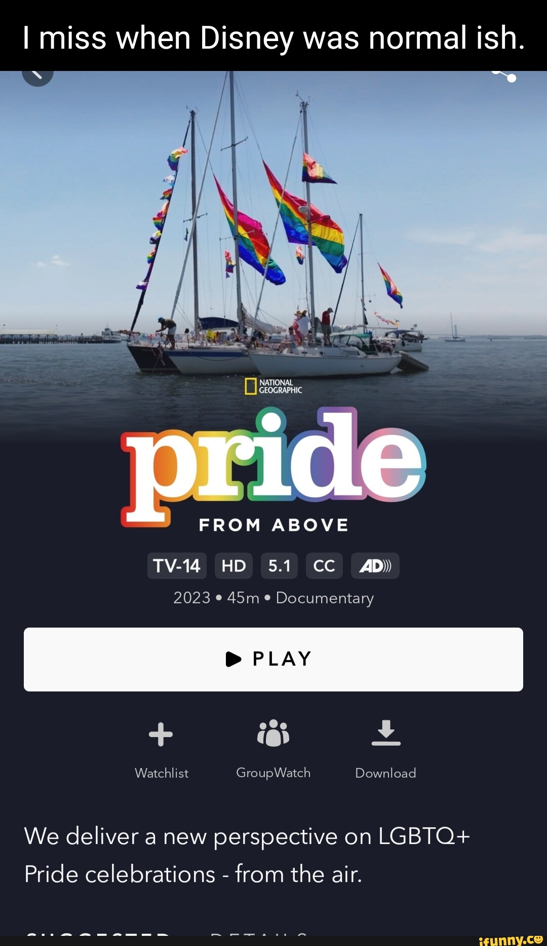 I miss when Disney was normal ish. NATIONAL GEOGRAPHIC FROM ABOVE TV-14 ...