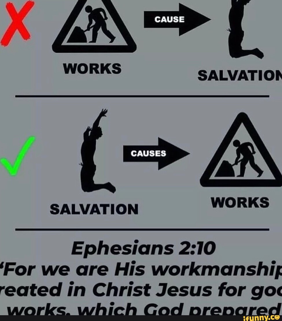 CAUSE WORKS SALVATION CAUSES SALVATION WORKS Ephesians 'For we are His ...