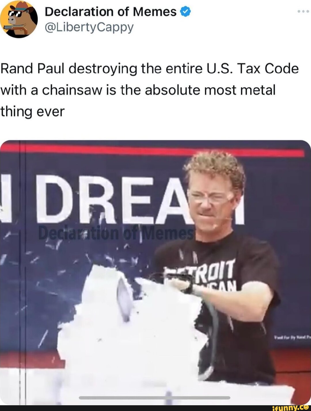 @LibertyCappy Declaration of Memes Rand Paul destroying the entire U.S ...