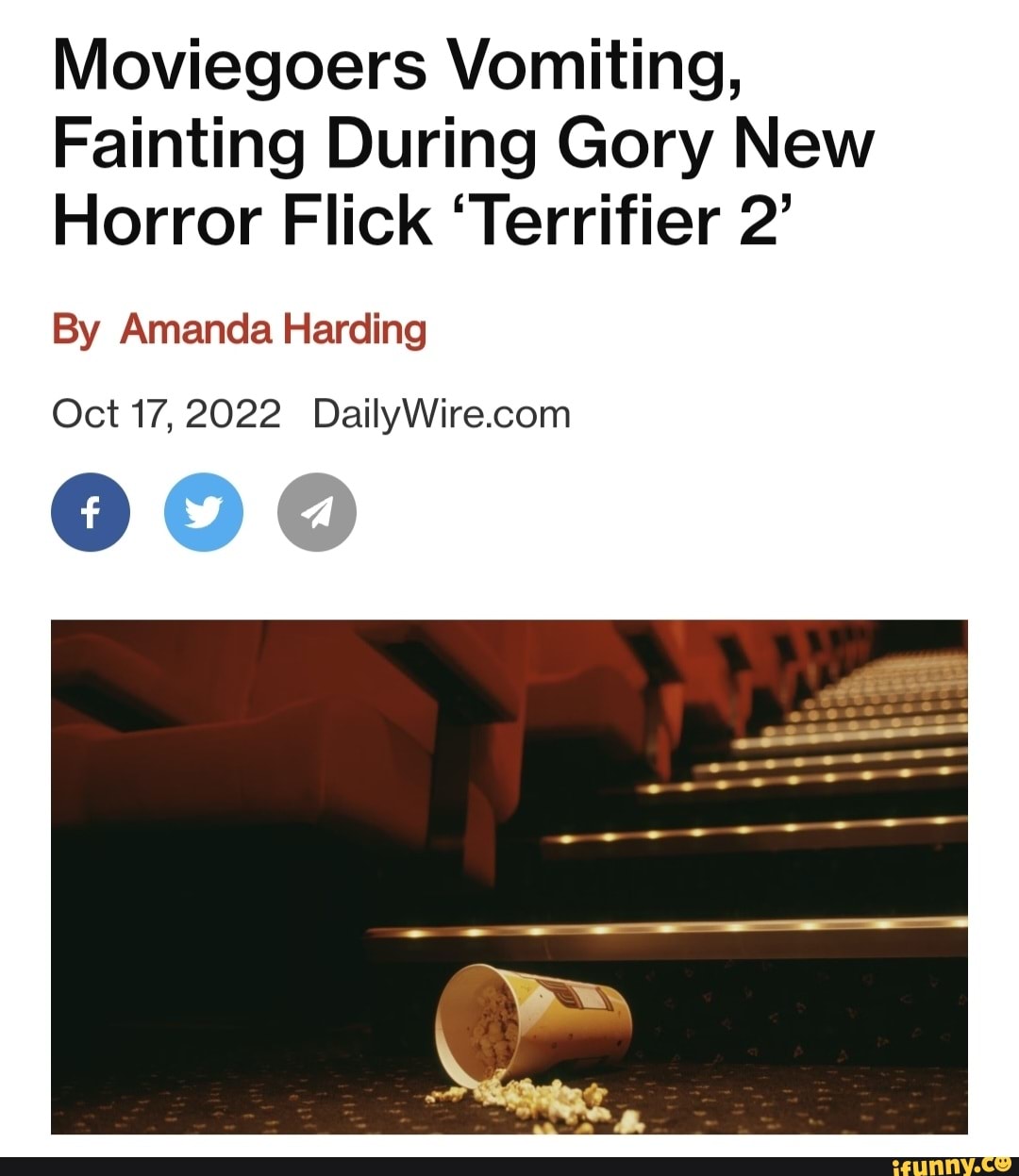 Moviegoers Vomiting, Fainting During Gory New Horror Flick 'Terrifier 2 ...