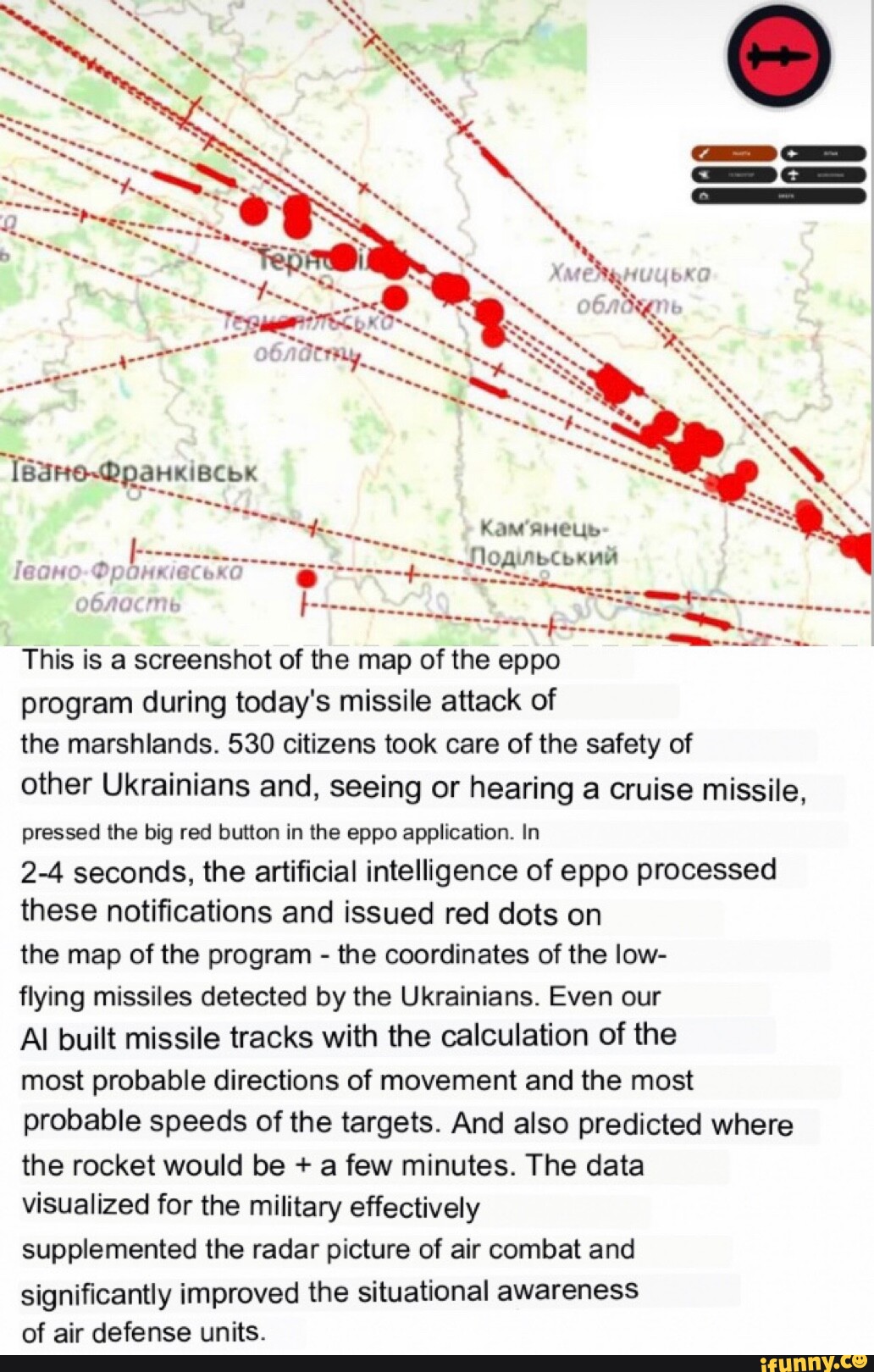 Too This is a screenshot of the map of the eppo program during today's ...