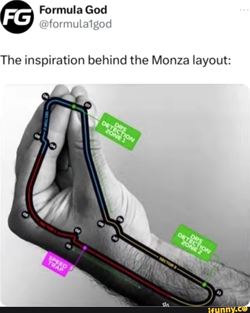 Formula God The inspiration behind the Monza layout: - iFunny