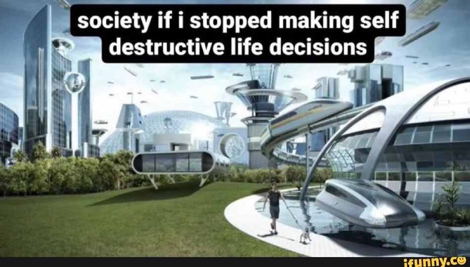Society if i stopped making self I destructive life decisions (peer ...