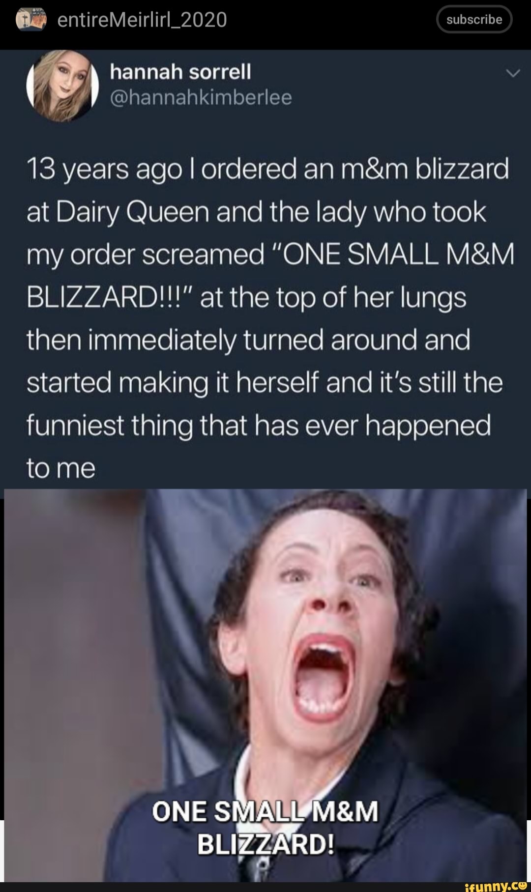 EntireMeirlirl_2020 subscribe hannah sorrell @hannahkimberlee 13 years ...