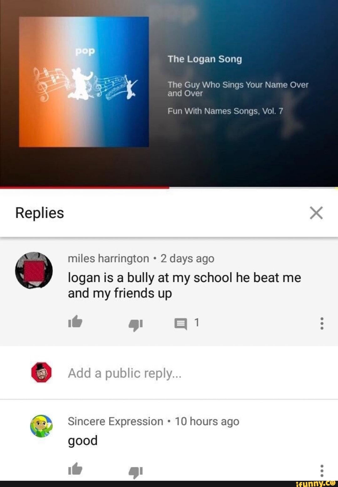 The Logan Song The Guy Who Sings Your Name Ow: and Over miles ...