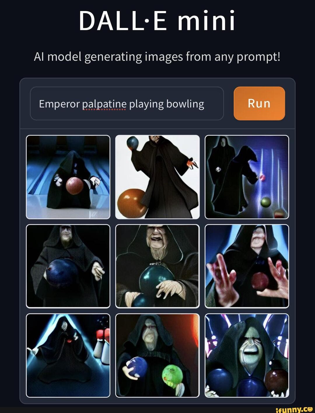 Mini Al model generating images from any prompt! Emperor palpatine ...