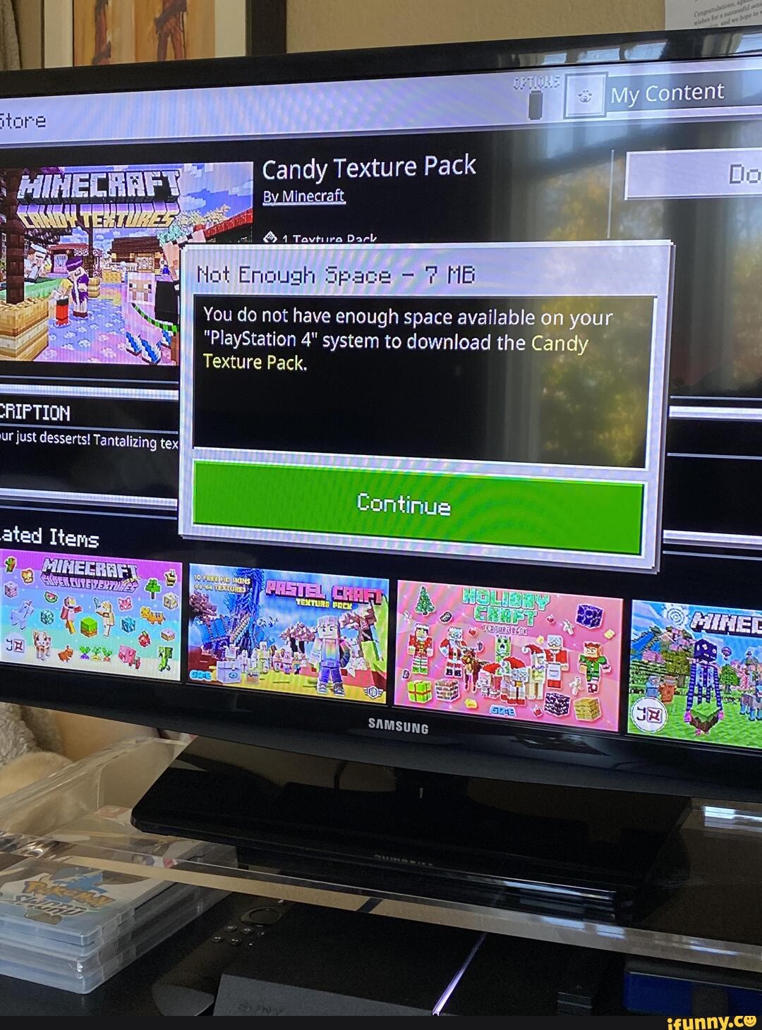 Candy Texture Pack ByMinecraft Space You do not have enough space ...