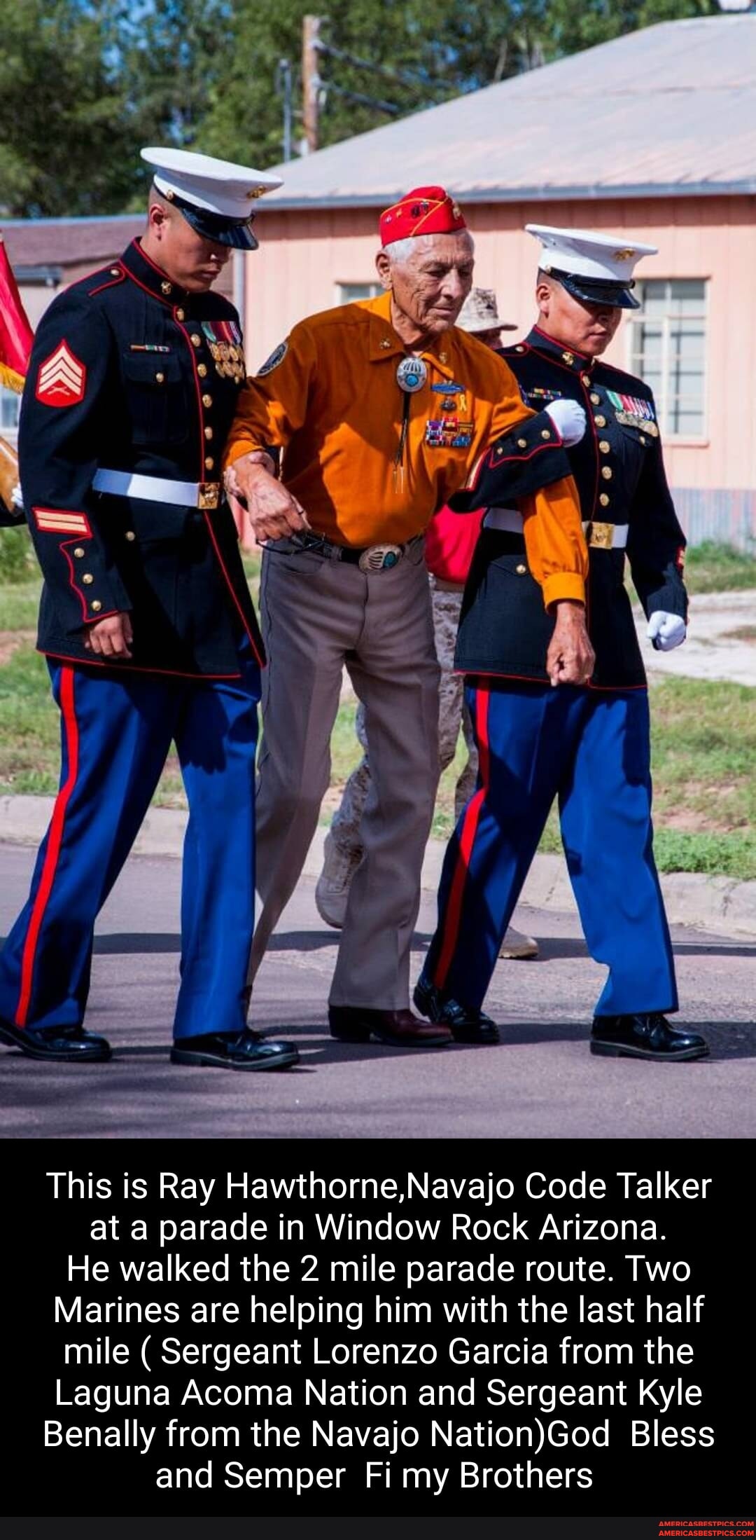 This is Ray Hawthorne,Navajo Code Talker at a parade in Window Rock ...