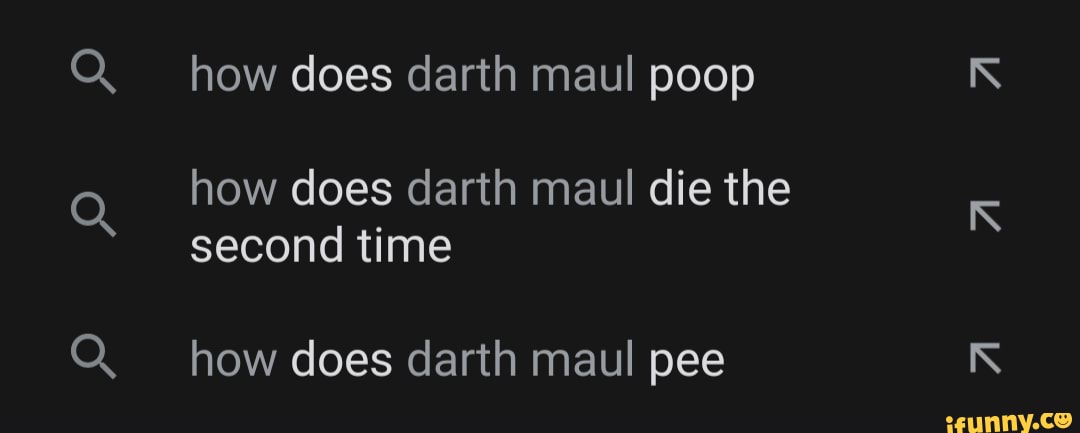 How does darth maul poop how does darth maul die the second time how ...