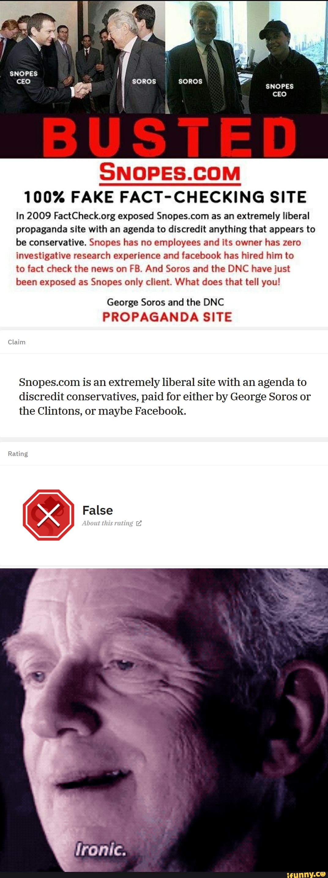 SNOPES.COM 100% FAKE FACT-CHECKING SITE In 2009 FactCheck.org exposed ...