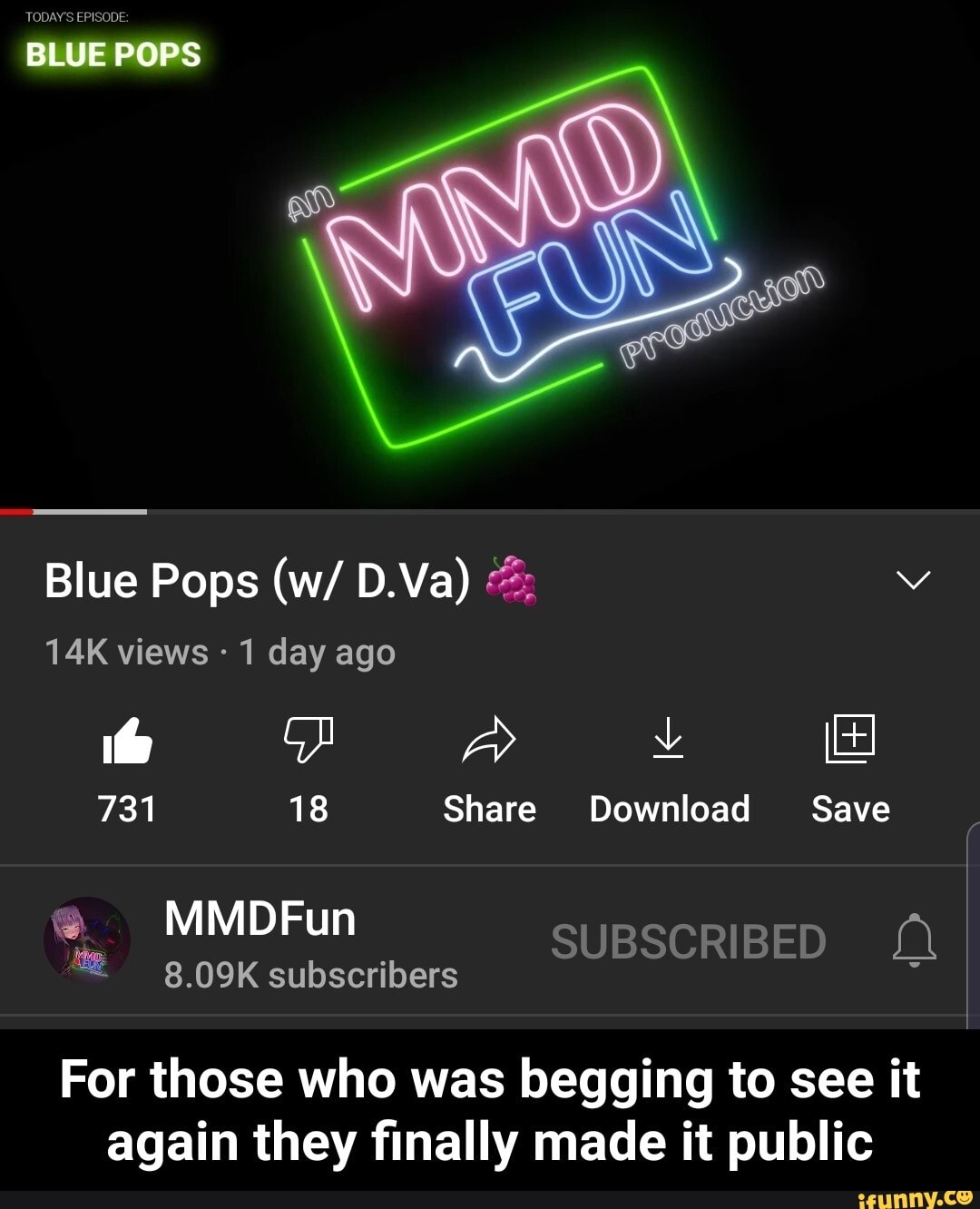 BLUE POPS Blue Pops (w/ D.Va) & views - 1 day ago 731 18 Share Download ...
