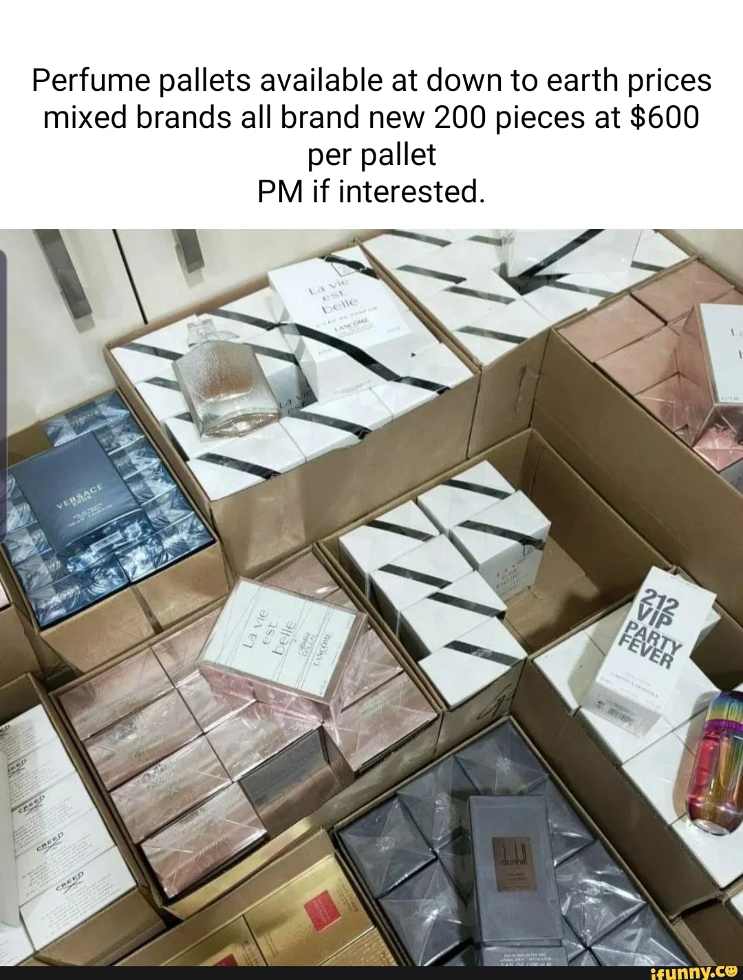 Perfume pallets available at down to earth prices mixed brands all ...