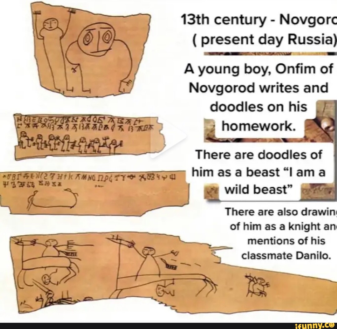 13th century - Novgorc ( present day Russia) A young boy, Onfim of ...