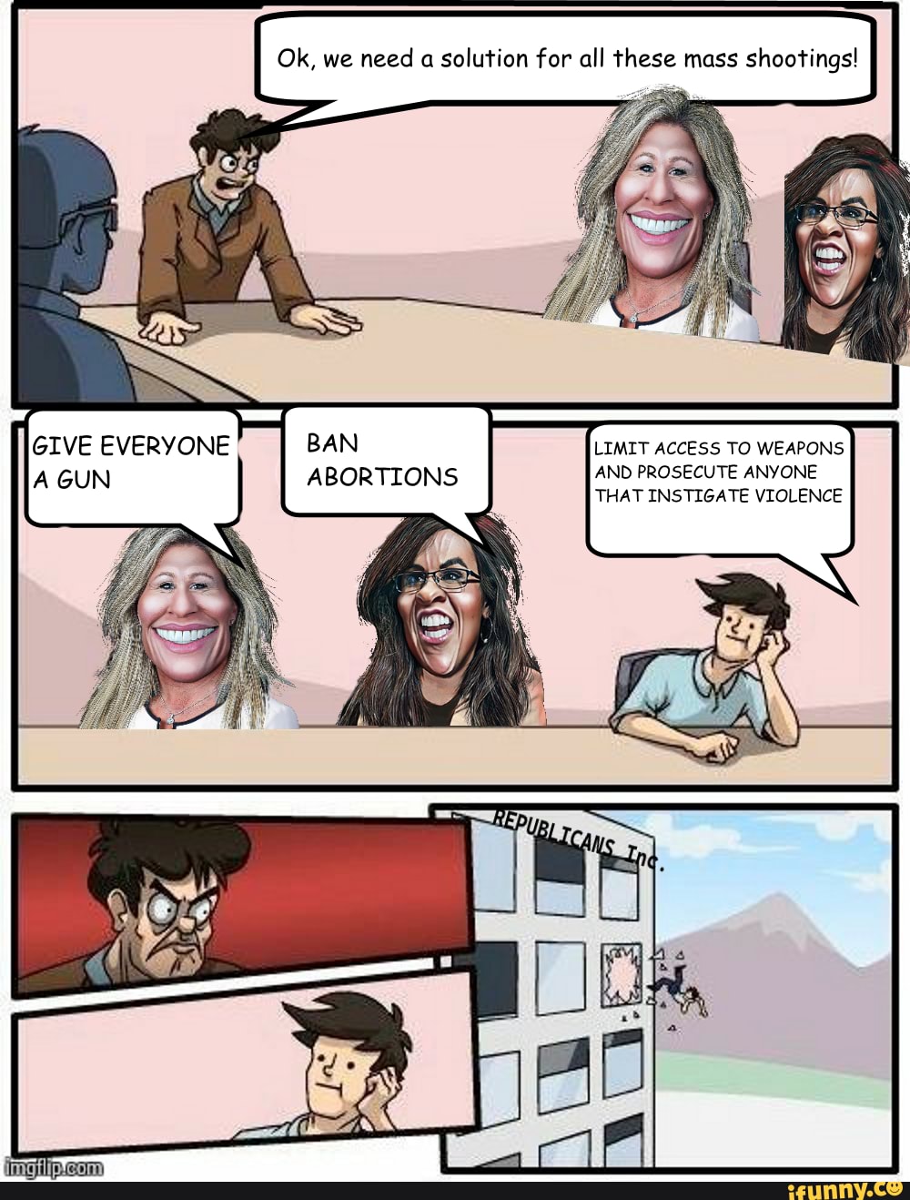 Ok, we need a solution for all these mass shootings! GIVE EVERYONE BAN ...