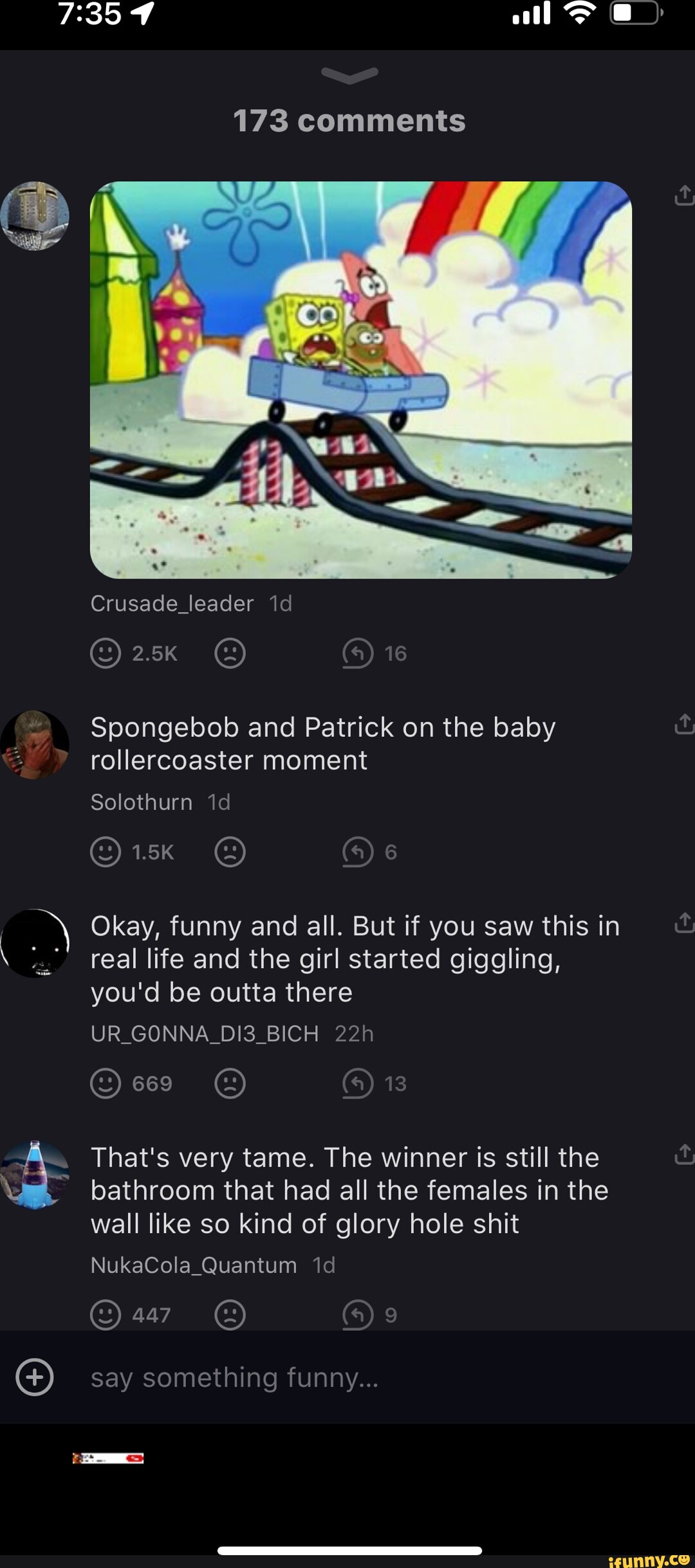 All 173 comments Crusade _leader id 25 Spongebob and Patrick on the ...