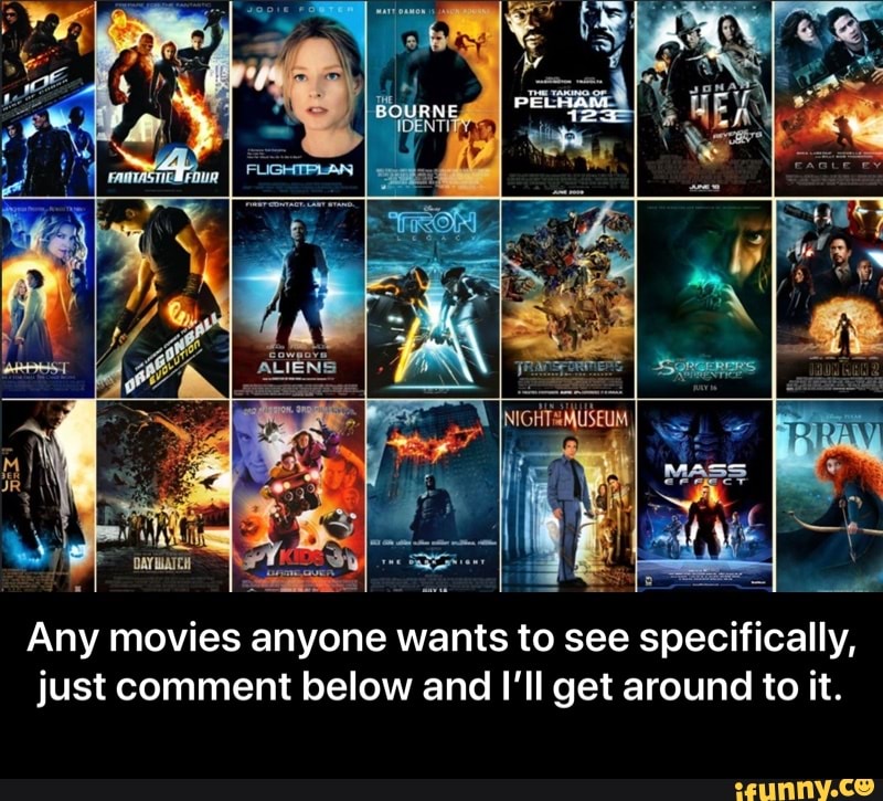Any movies anyone wants to see specifically, just comment below and I ...