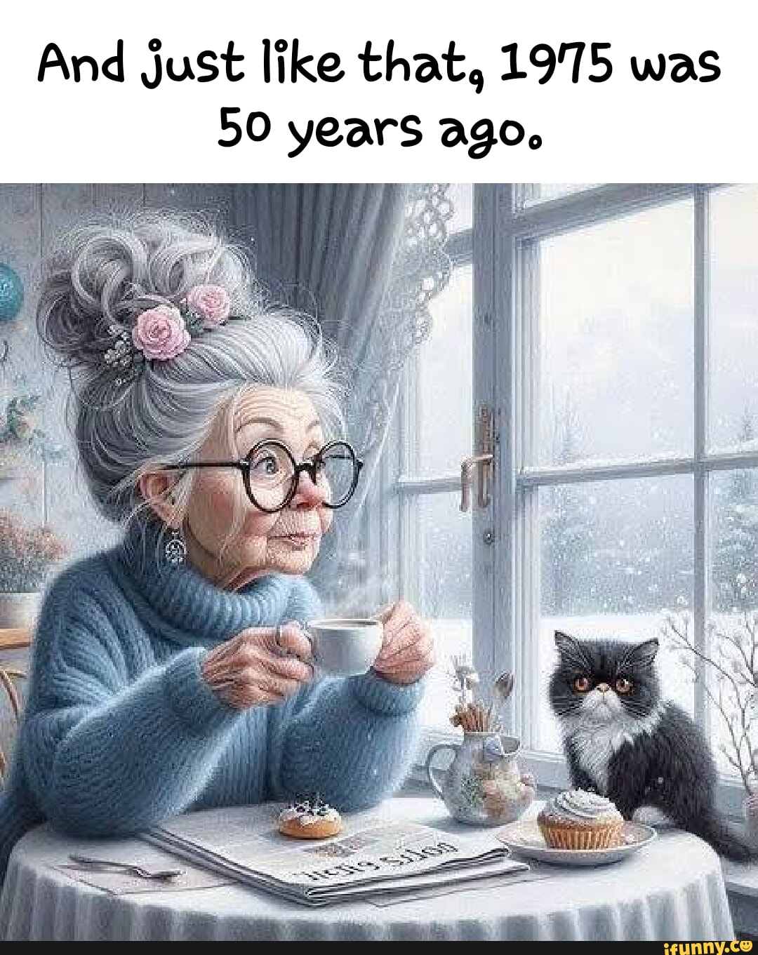 And just like that, 1975 was 50 years ago. Us - iFunny