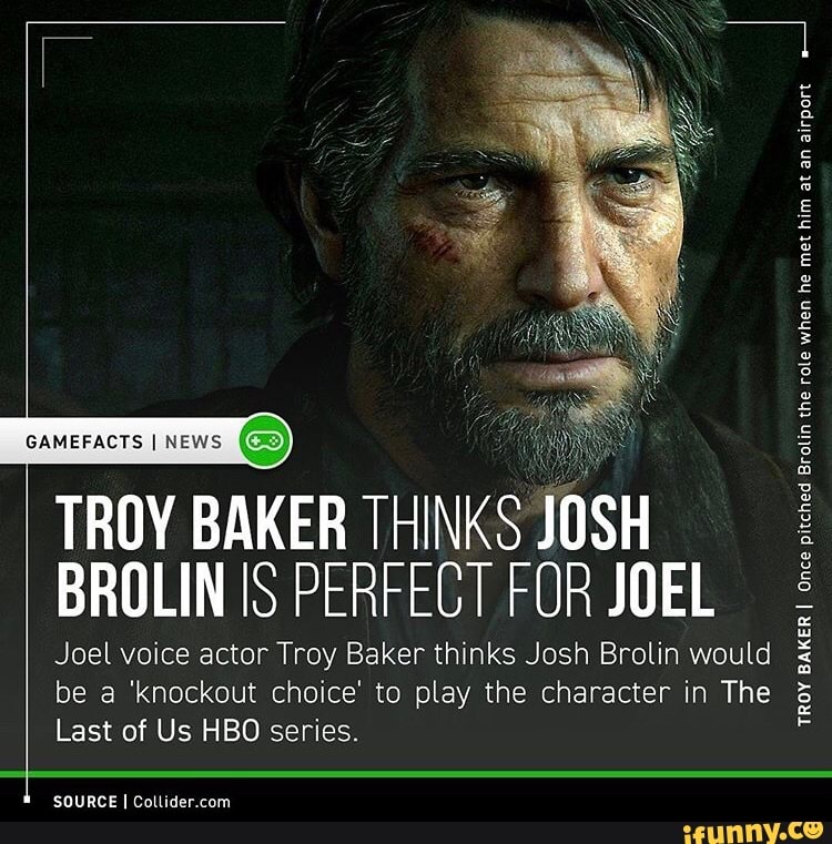 GAMEFACTS I NEWS TROY BAKER THINKS SH BROLIN IS PERFECT FOR JOEL Joel ...