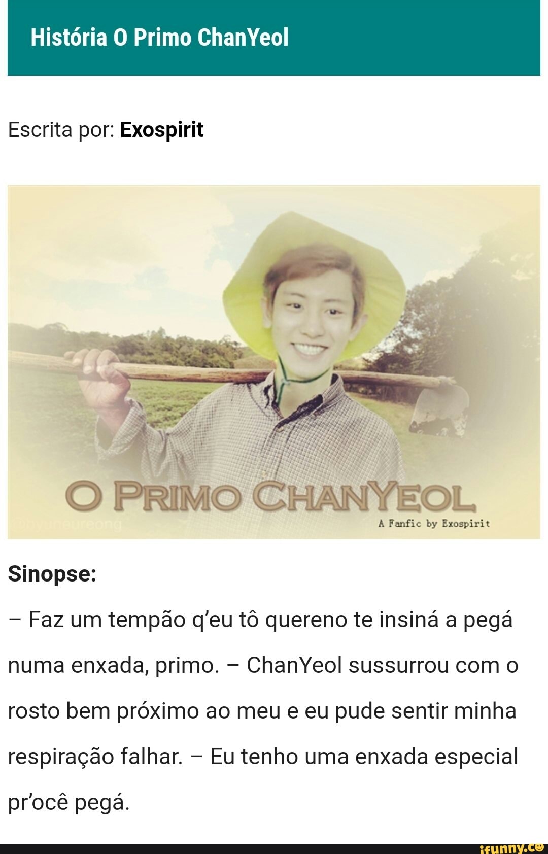 História O Primo ChanYeol Escrita por: Exospirit Fanfic by Exospirit ...