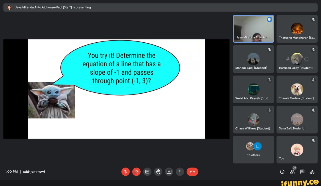 Jaya Miranda Anto Alphonse-Paul [Staff] is presenting PM I cdd-jemr-cwf ...