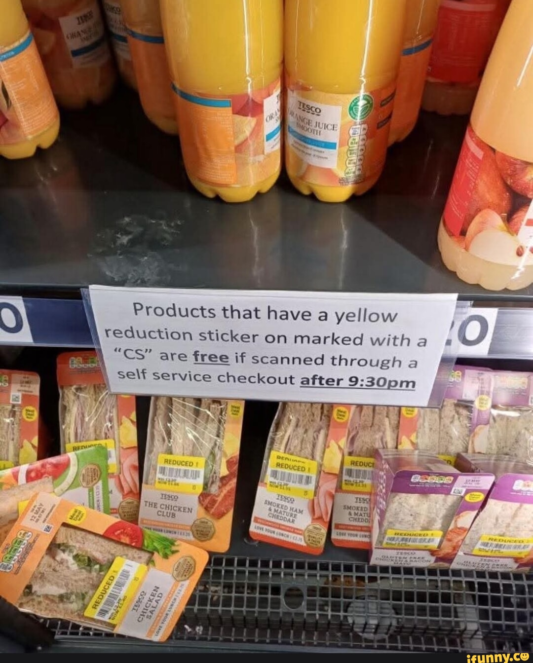 Products that have a yellow reduction sticker on marked with a "CS" are ...