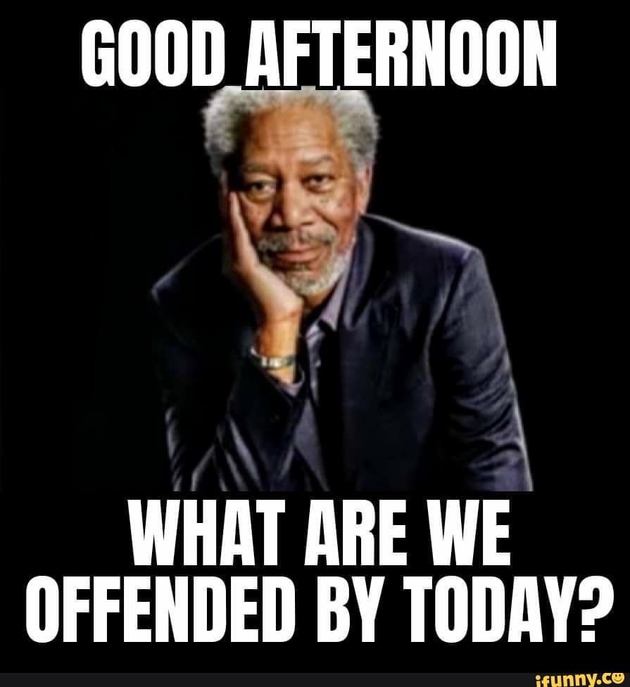 GOOD AFTERNOON y WHAT ARE WE OFFENDED BY TODAY? - iFunny