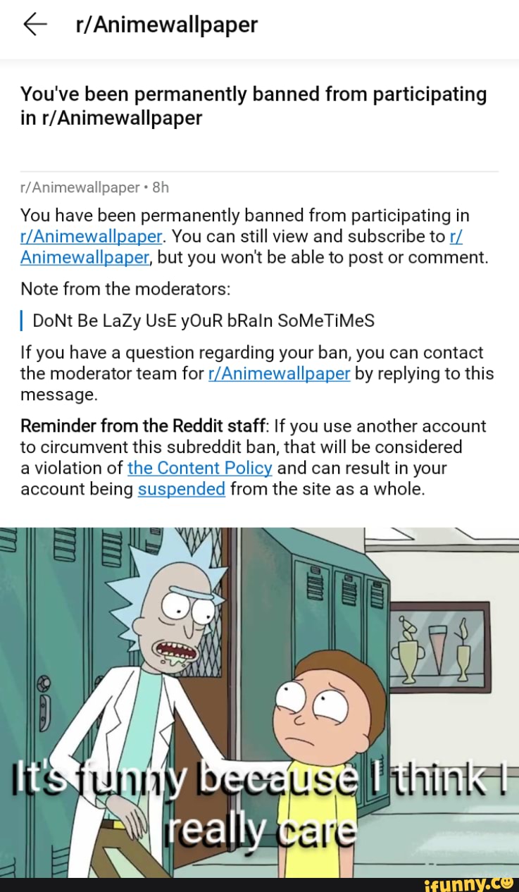 WWAnimewallpaper You've been permanently banned from participating in ...