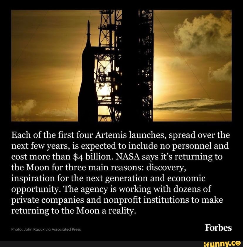 Each of the first four Artemis launches, spread over the next few years ...