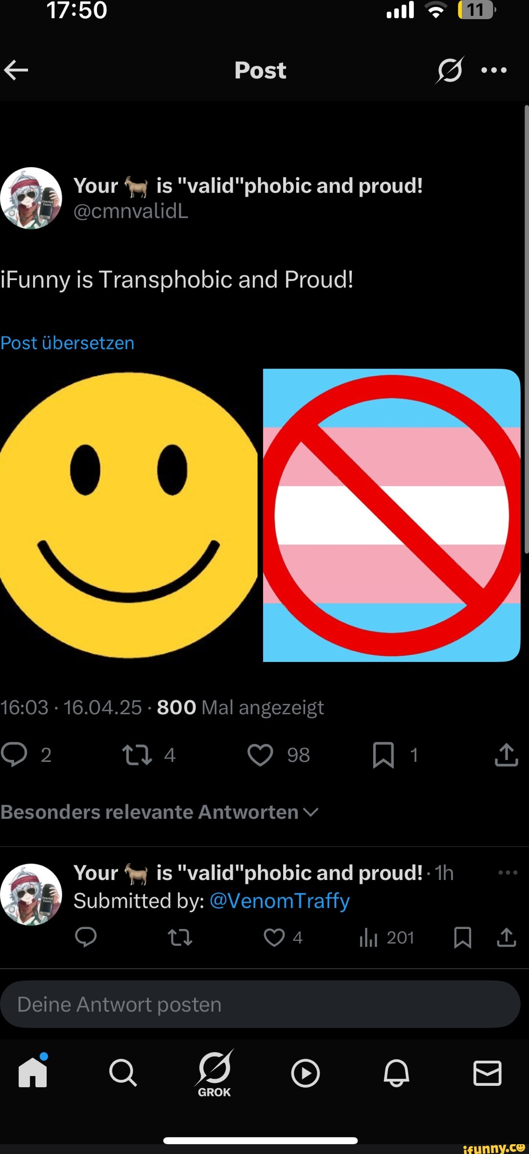 All GD Post Your is and proud! iFunny is Transphobic and Proud! Post ...