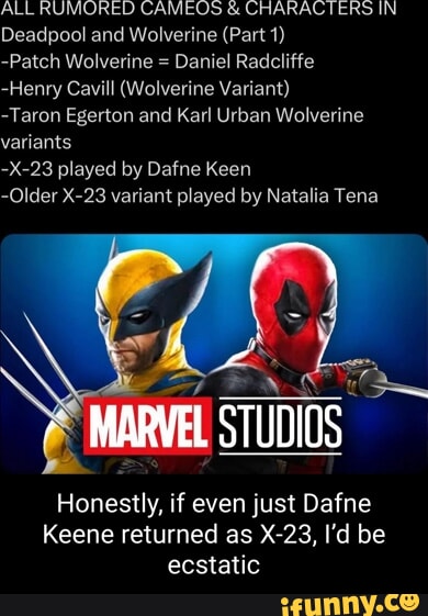 ALL RUMORED CAMEOS & CHARACTERS IN Deadpool and Wolverine (Part 1) -Patch Wolverine = Daniel ...