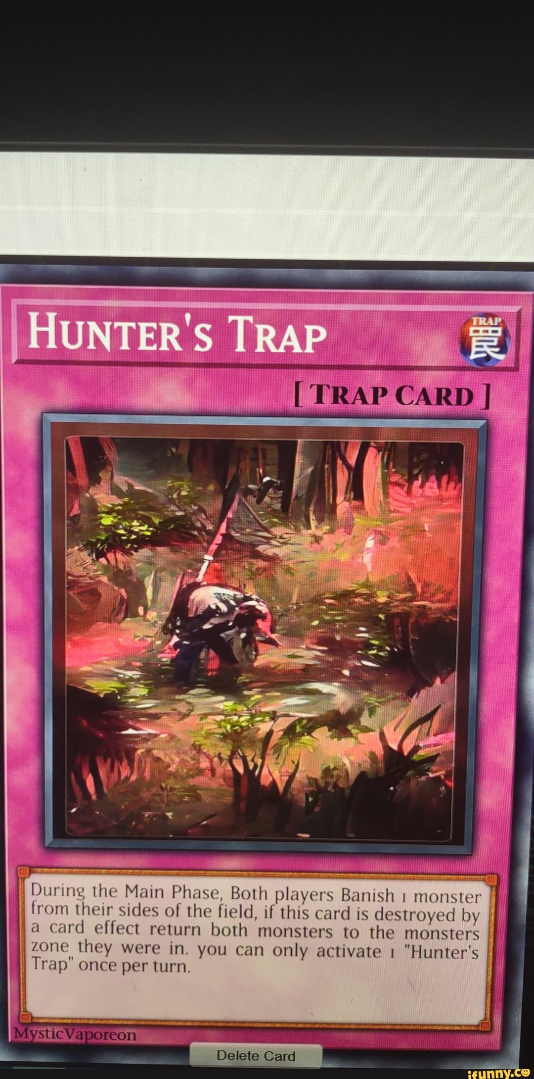HUNTER's TRAP Trap" once per turn, During the Main Phase, Both players ...