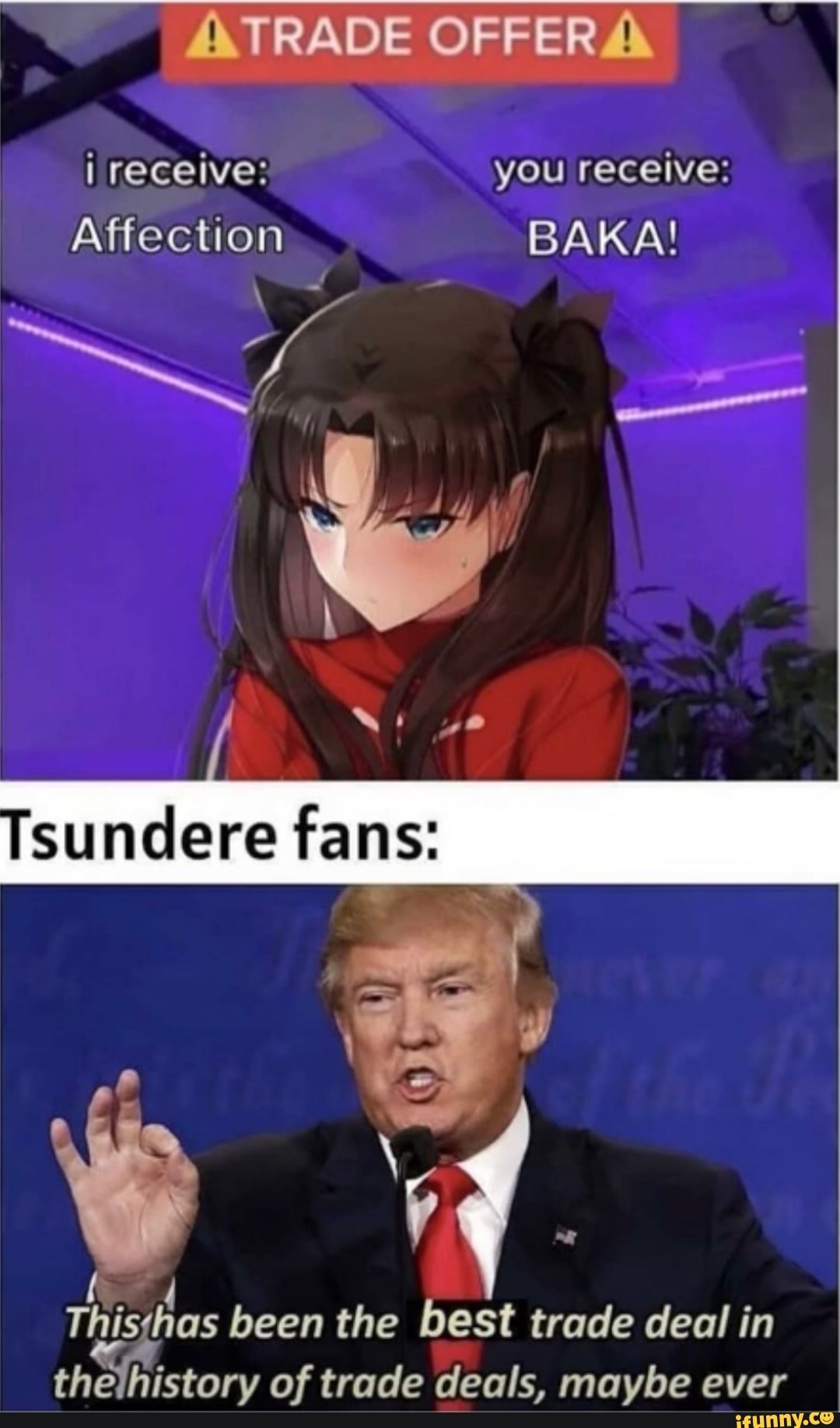 Tsundere Baka Meme