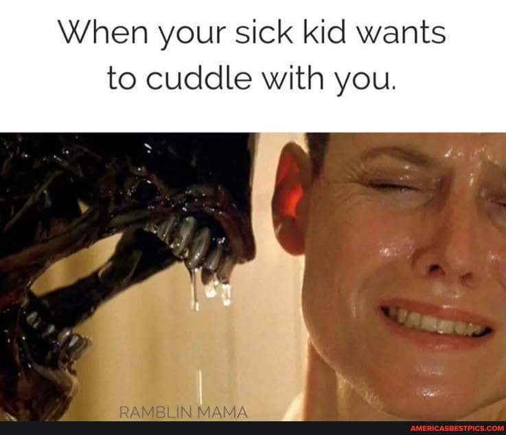 When your sick kid wants to cuddle with you. - America’s best pics and ...