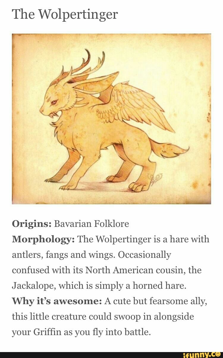 The Wolpertinger Origins: Bavarian Folklore Morphology: The ...