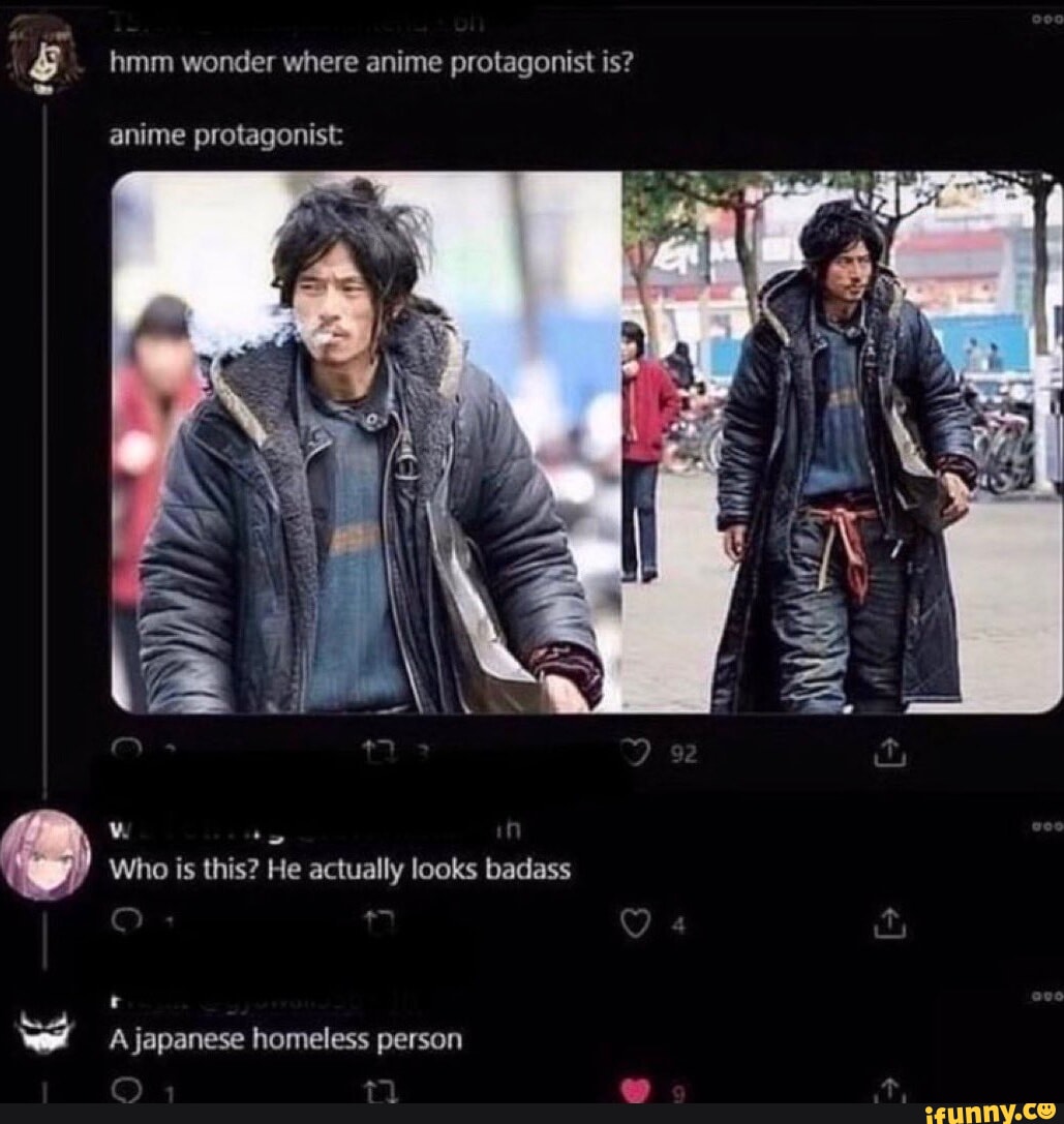 & hmm wonder where anime protagonist is? anime protagonist Who is this ...