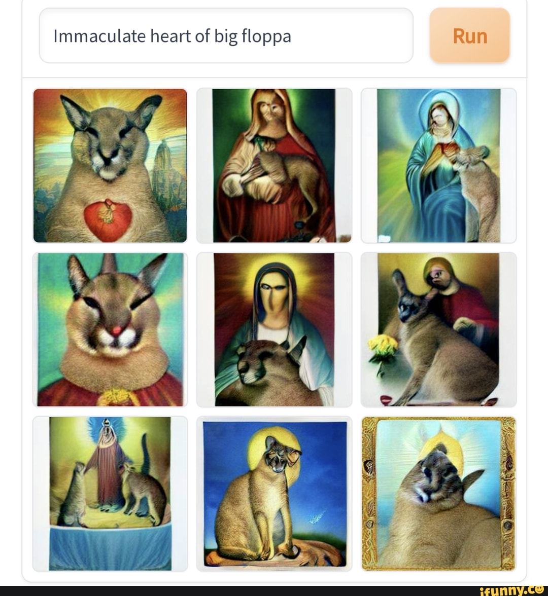 Immaculate heart of big floppa Run - iFunny