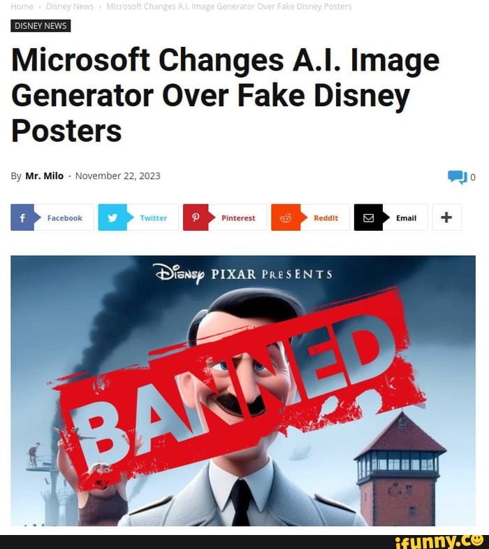 Microsoft Changes A.I. Image Generator Over Fake Disney Posters I PIMAR ...