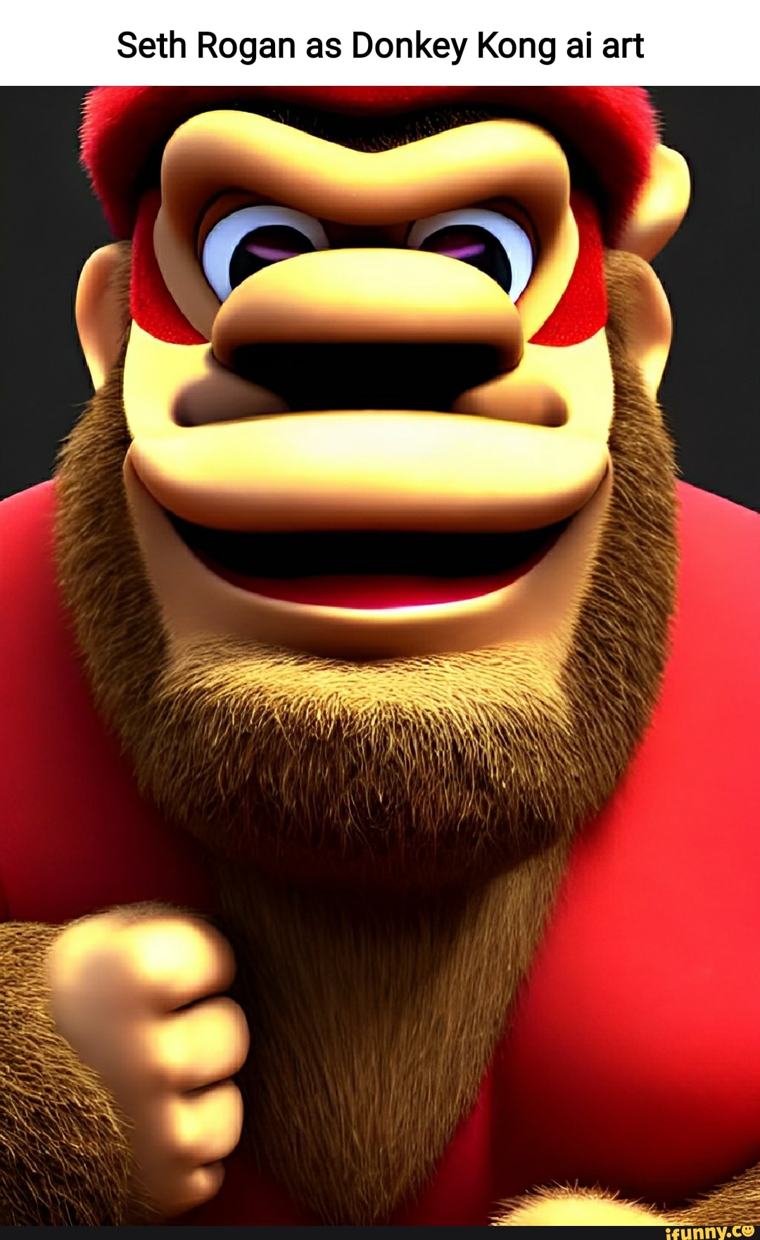 Seth Rogan as Donkey Kong ai art - iFunny