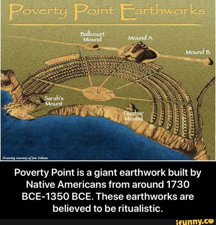Poverty Point is a giant earthwork built by Native Americans from ...