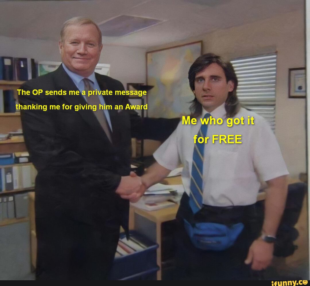 Th OP sends me private message \ e OP sends me ate message thanking me ...