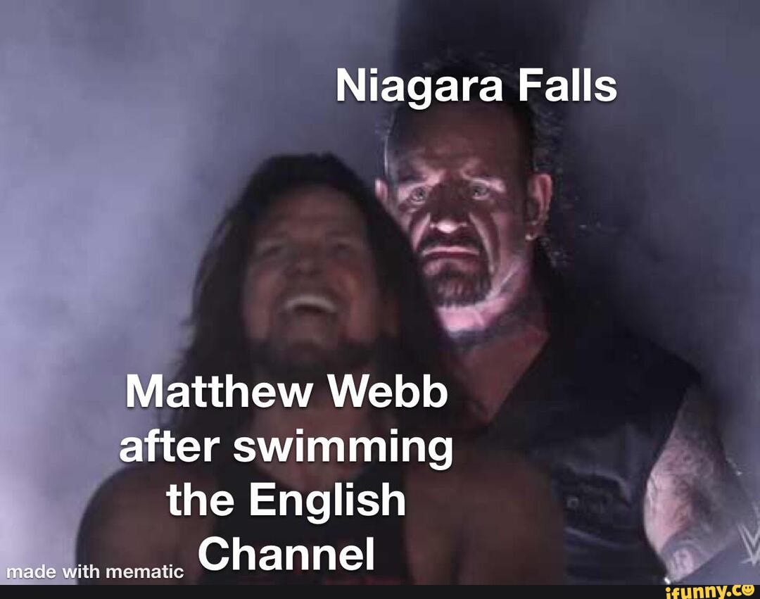 Niagara Falls Matthew Webb after swimming the English Channel - iFunny