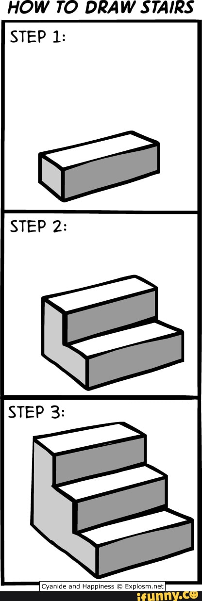 HOW TO DRAW STAIRS STEP STEP - iFunny