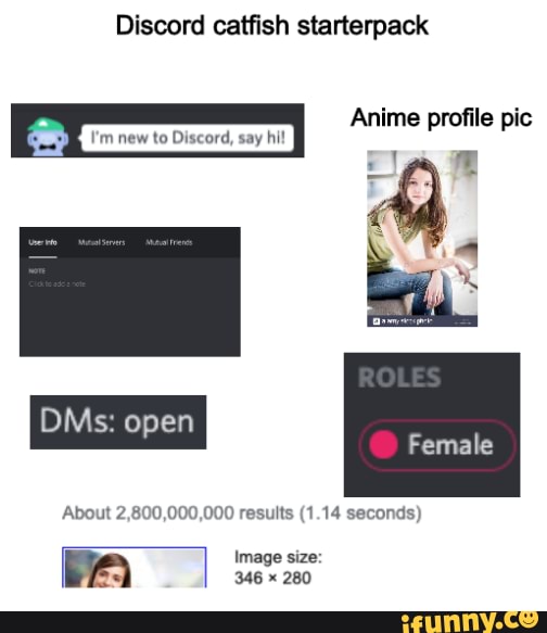 Discord catfish starterpack Anime I'm new to Discord, say hi! About ...