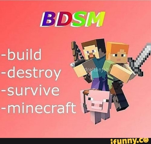 -build -destroy -minecraft - iFunny