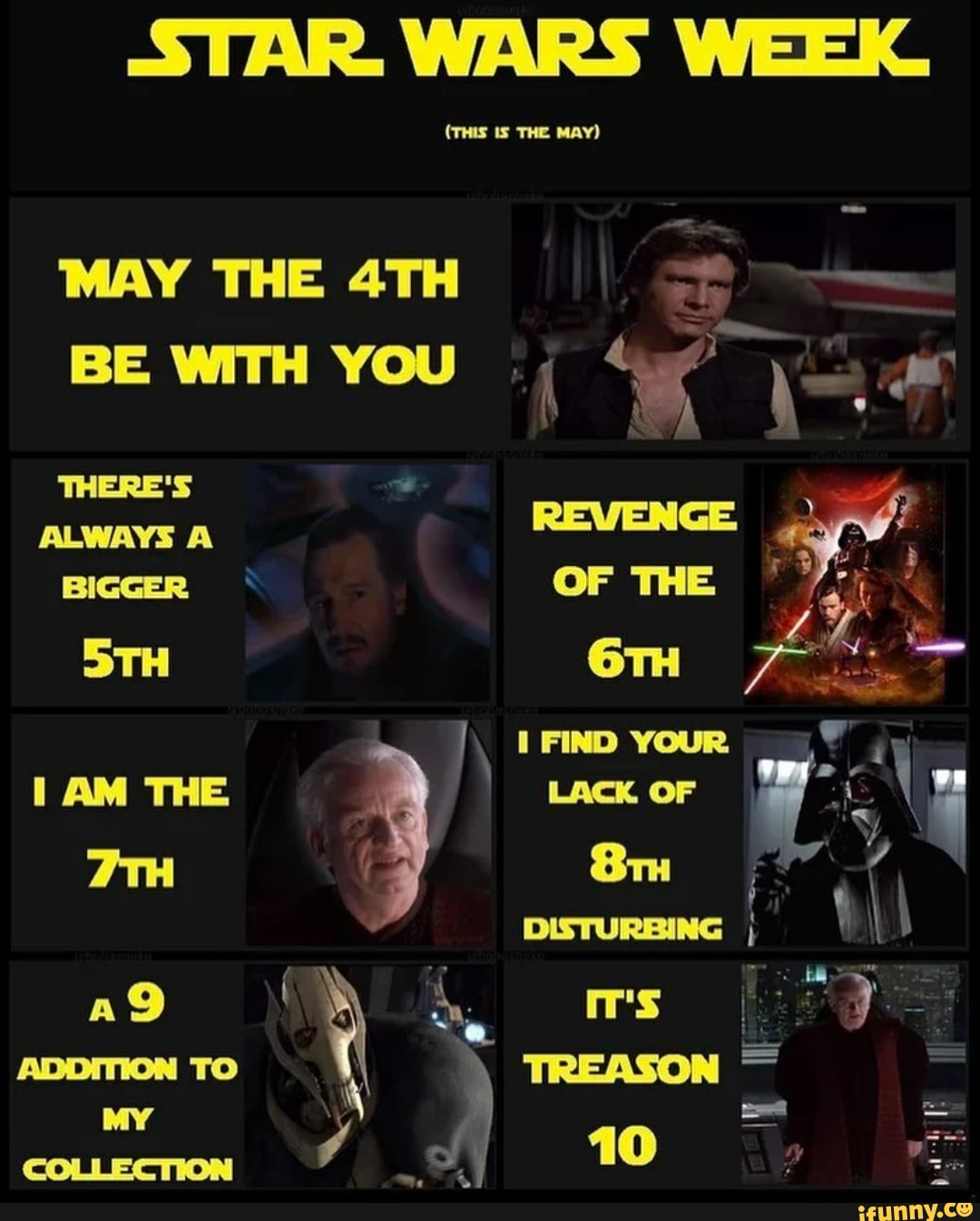 STAR. WARS WEEK. (THIS Is THE MAY) MAY THE BE WITH YOU THERE'S ALWAYS A ...